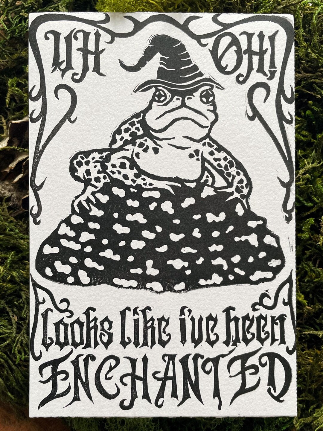 Frog Wizard Print - Etsy