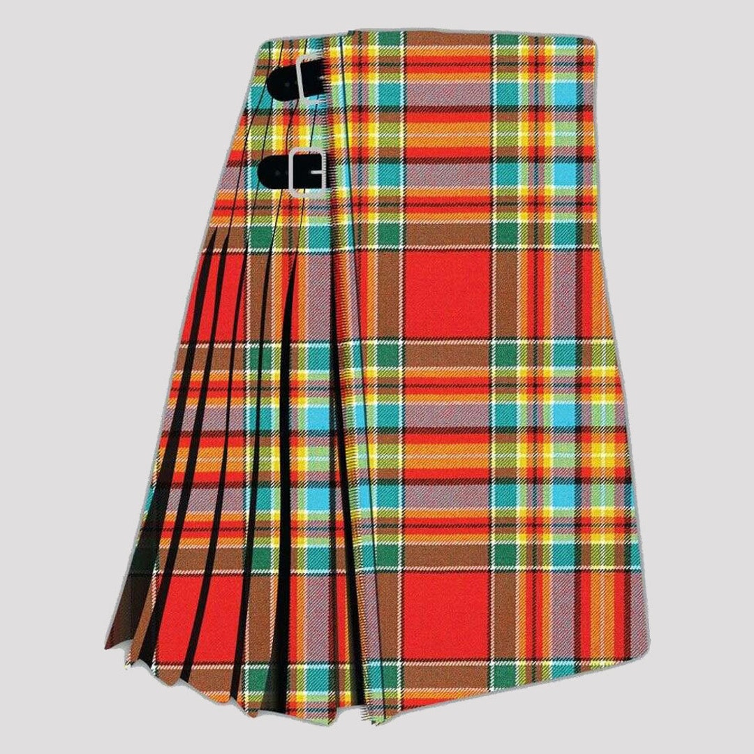 Scottish Handmade Chattan Ancient 8 Yard Tartan Kilt - Clan Chattan ...