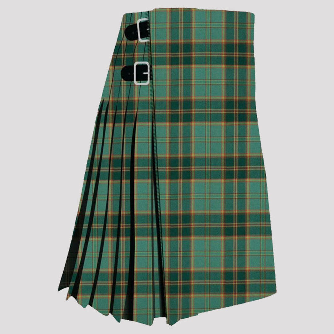 Handmade Ireland Green Tartan Kilt - Made to Order Ireland Green Tartan ...