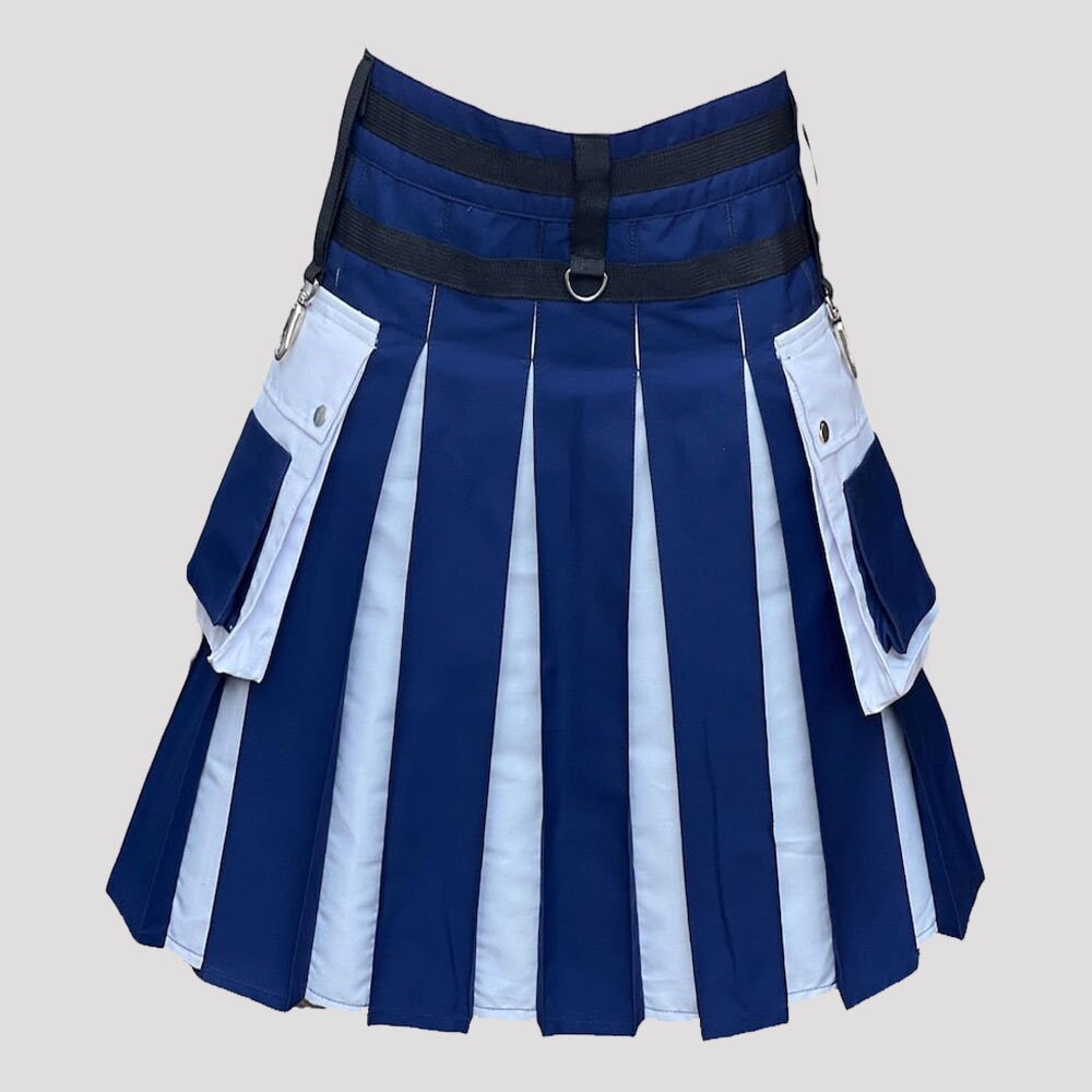 Hand Made Scotland National Flag Design Cotton Hybrid Utility Kilt ...