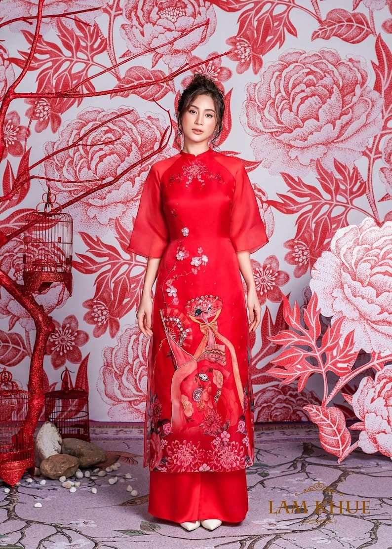 Pre-made Modern Vietnamese Ao Dai , Áo Dài Cách Tân Qipao Cheongsam - Etsy