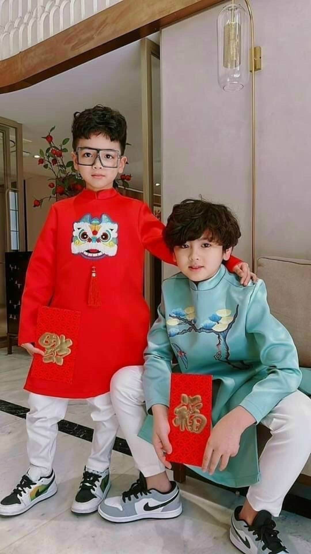Pre-made Boy Vietnamese Ao Dai (áo Dài Bé Trai), Kids Vietnamese ...