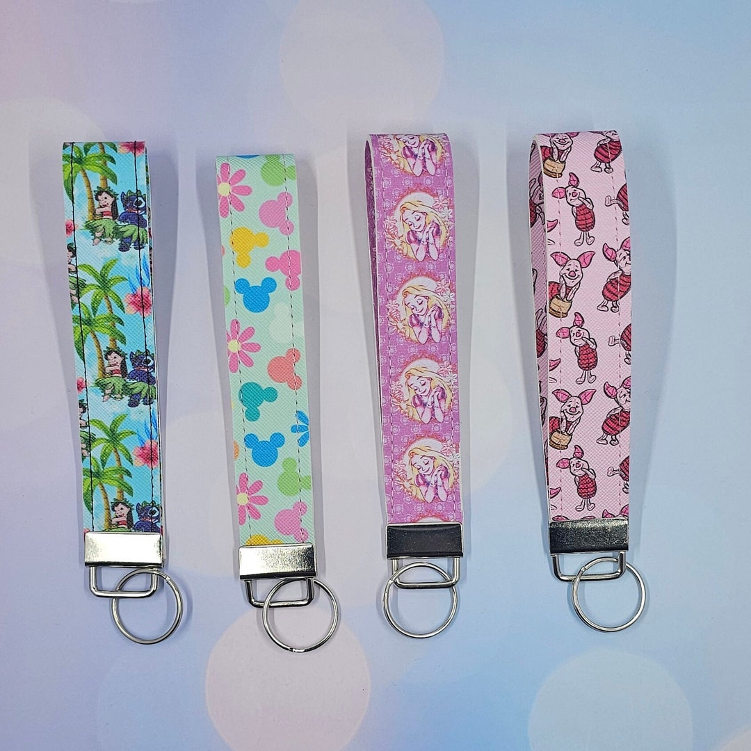 Fun Characters Faux Leather Key Fob | Dis Ney Key Chain - Etsy