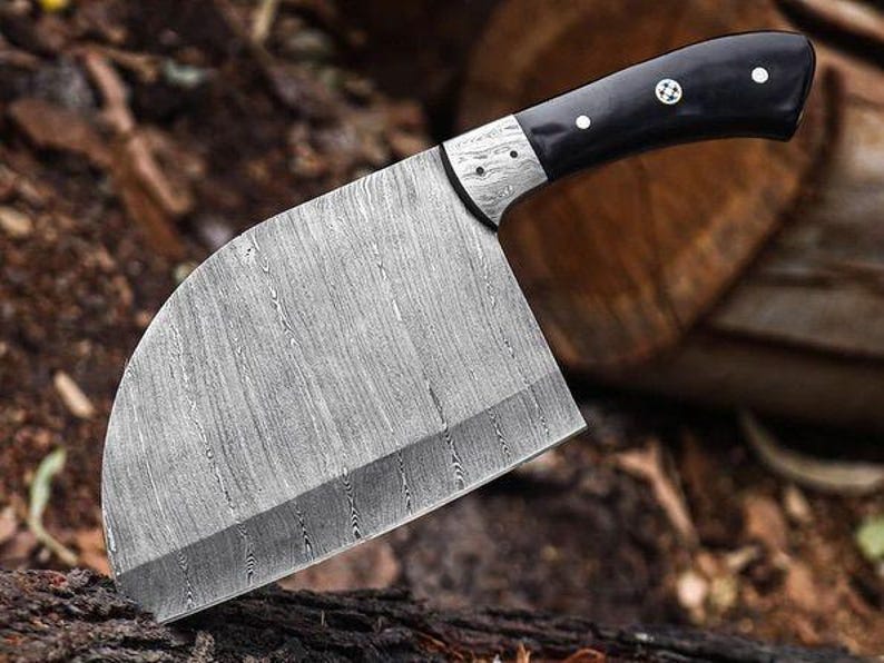 Handmade 12 Heavy Duty Meat Cleaver Chef Knife Butcher Chopper in Rose ...