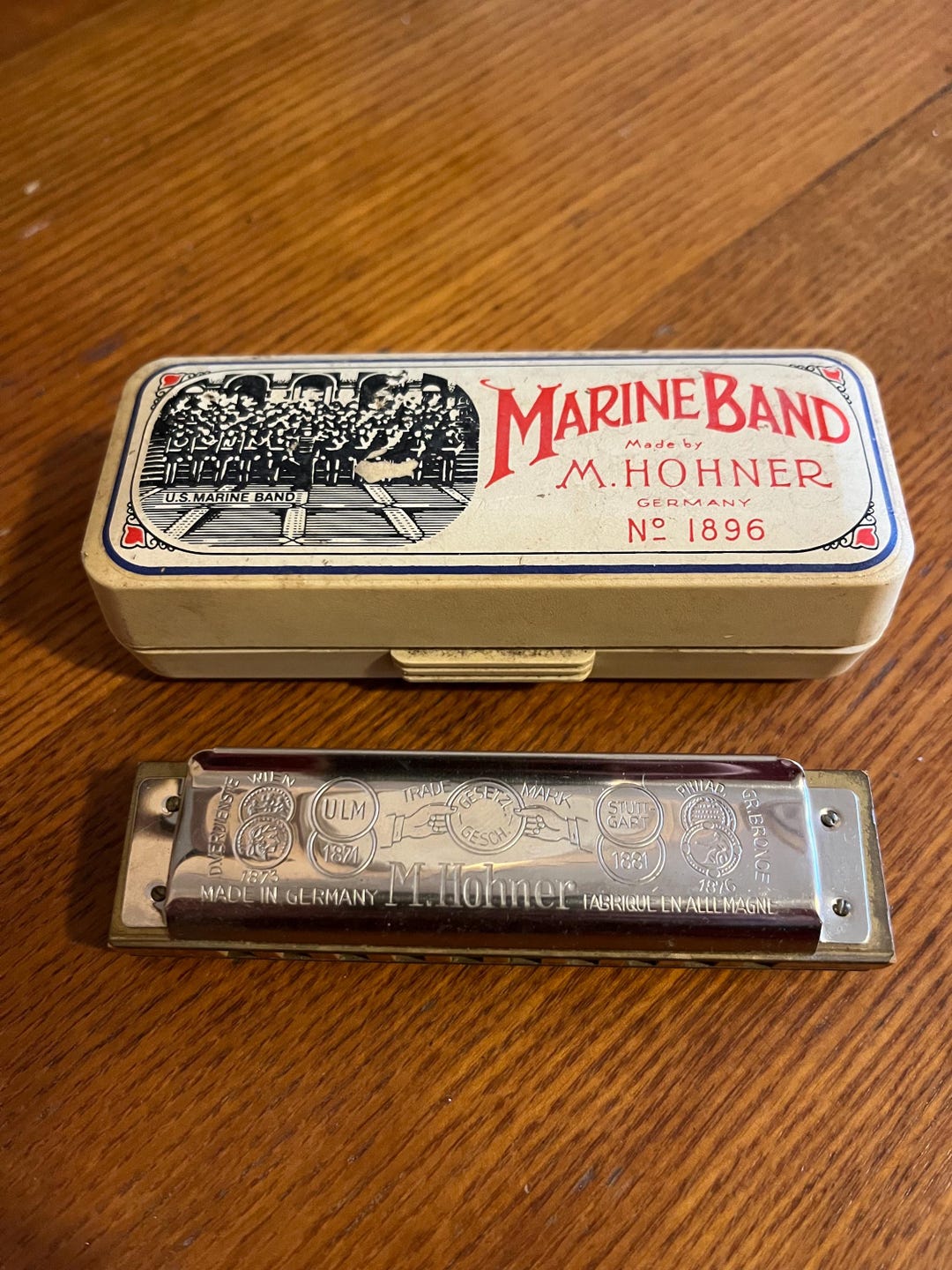 Vintage 1990s Horner Marine Band Harmonica With Case - Etsy