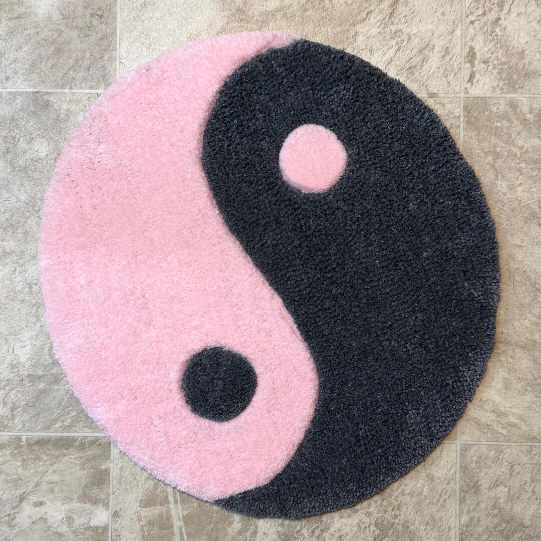 Yin Yang Custom Tufted Handmade Acrylic Rug, for Home, Bathroom ...