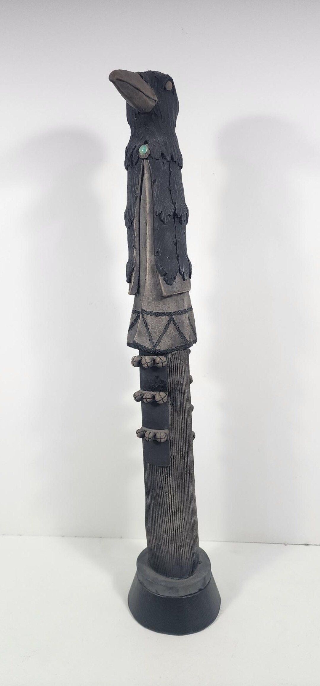 Spirit Raven Totem Smoke Fired - Etsy