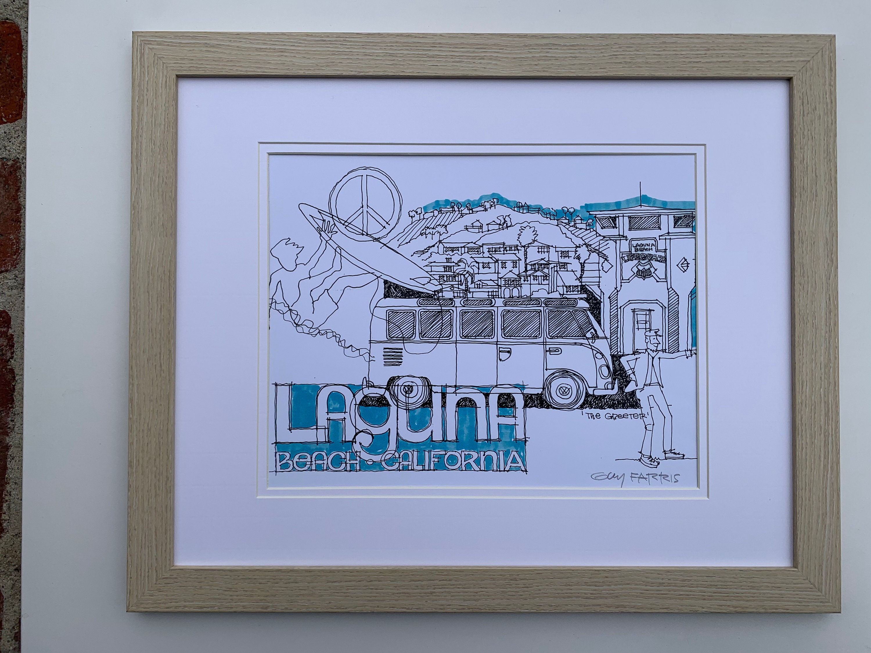 Laguna Beach Original Pen and Ink Drawing - Decorative Art - Etsy
