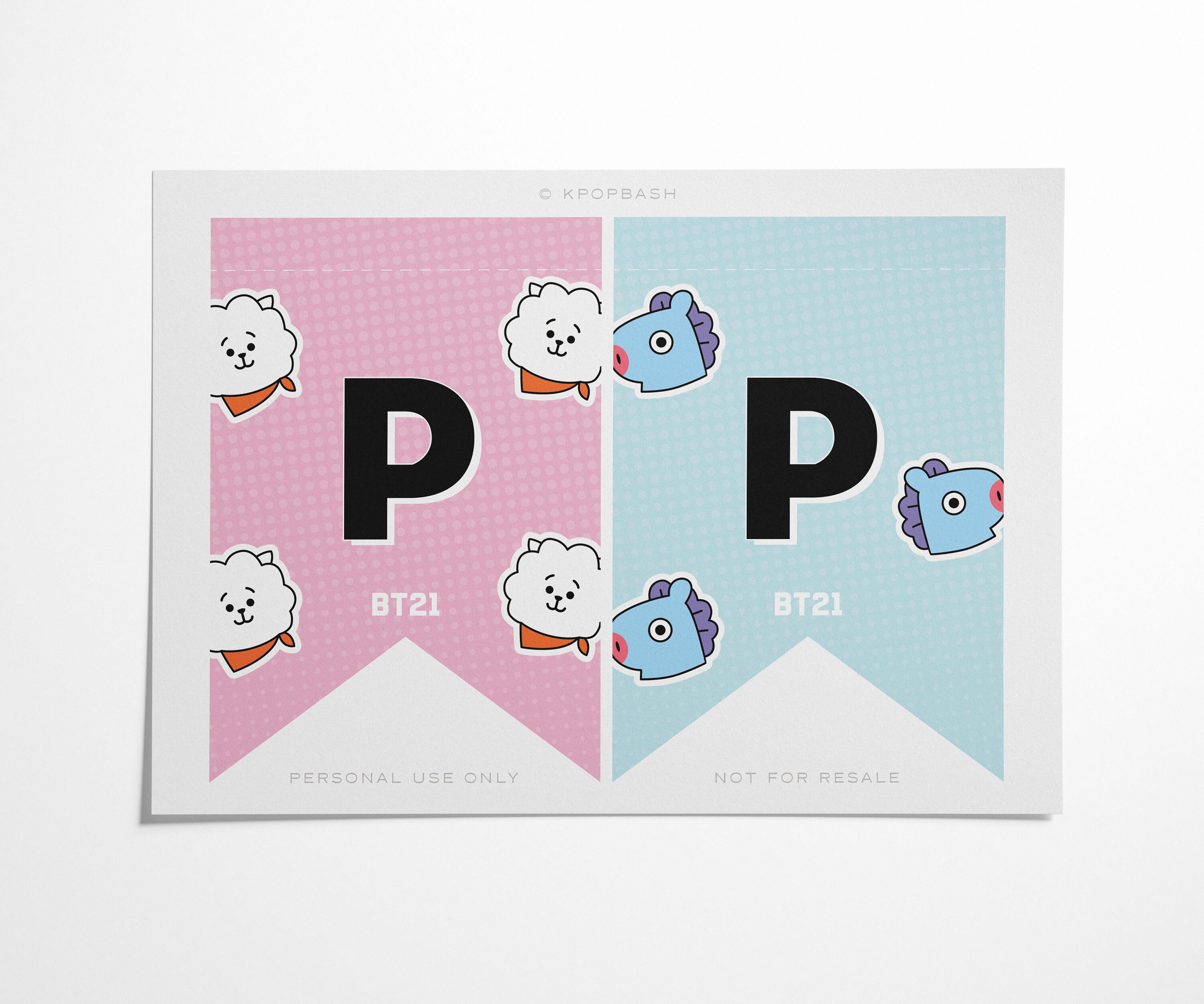 BTS Banner BT21 Banner BT21 Bday BT21 Party BT21 Printable Digital ...