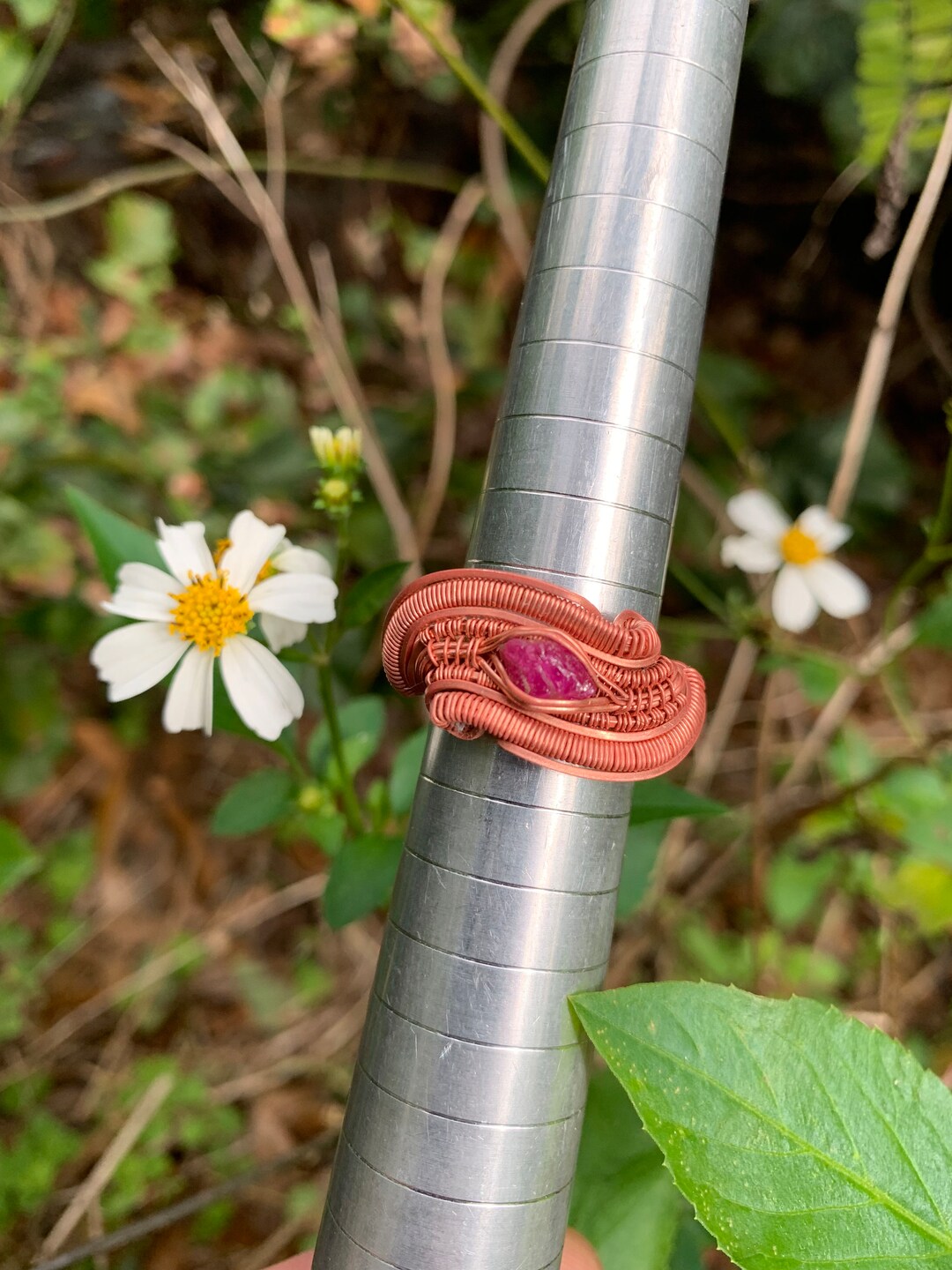 Raw Ruby Copper Ring - Etsy