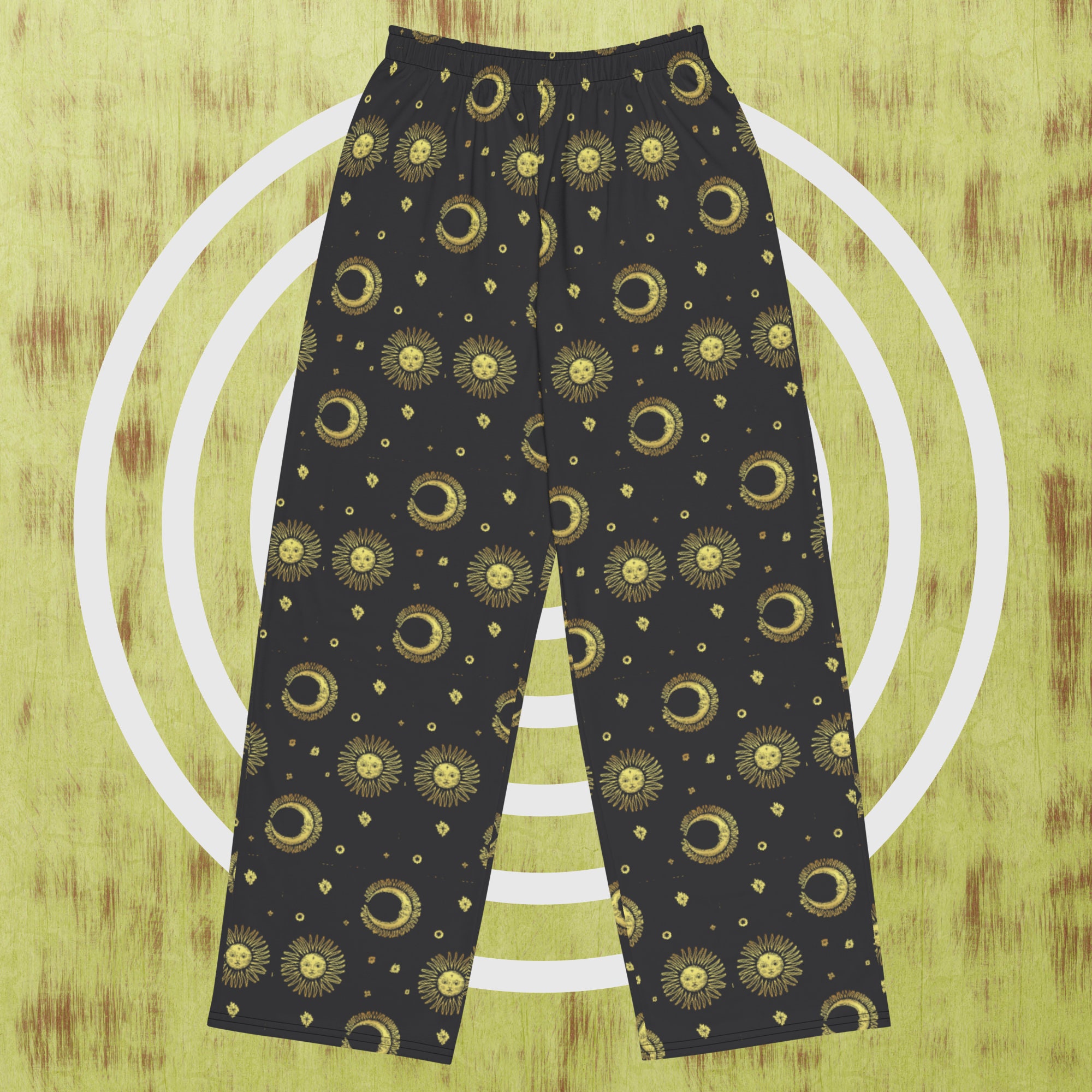 Celestial Sun and Moon AOP Unisex Wide-leg Pants With Side Pockets ...
