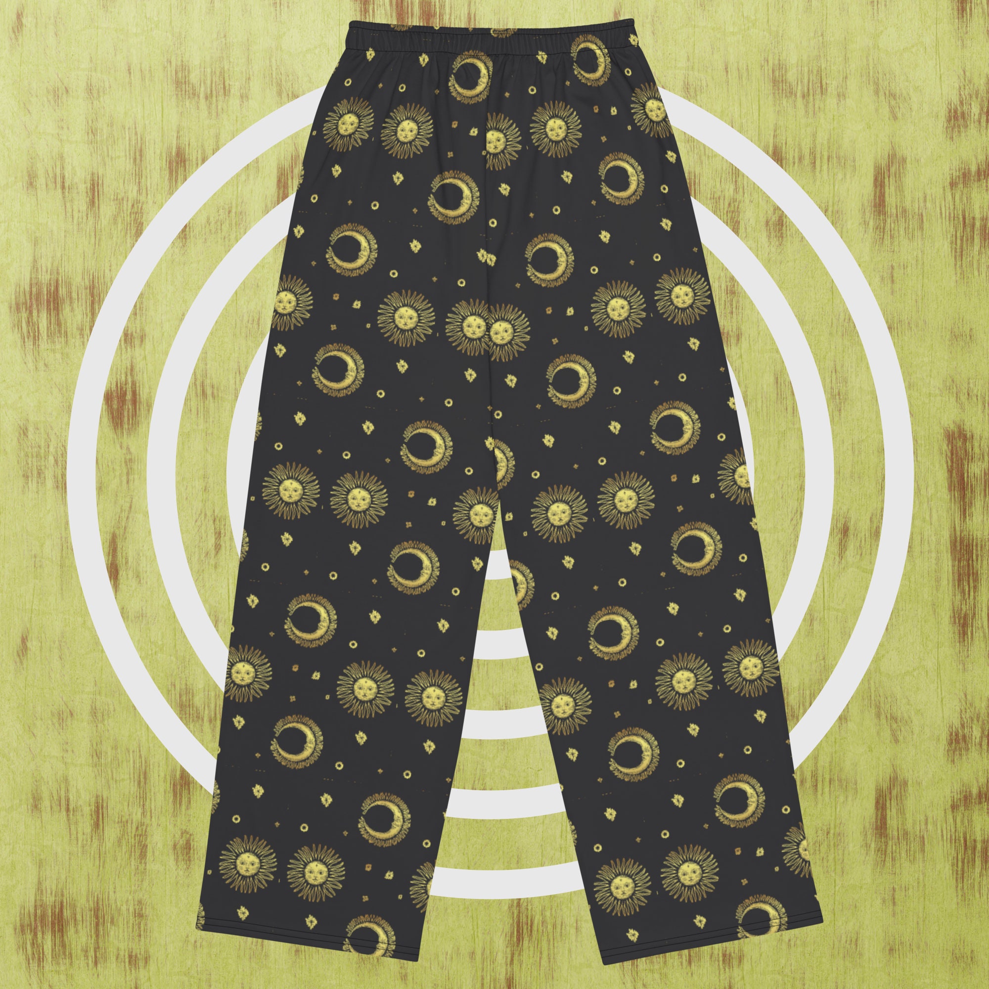 Celestial Sun and Moon AOP Unisex Wide-leg Pants With Side Pockets ...