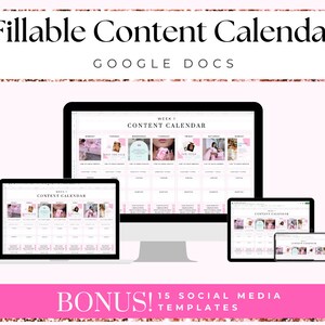 Social Media Content Calendar Template & Canva Social Media Instagram ...
