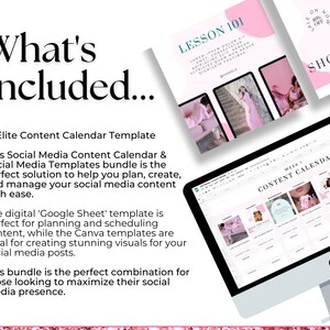 Social Media Content Calendar Template & Canva Social Media Instagram ...