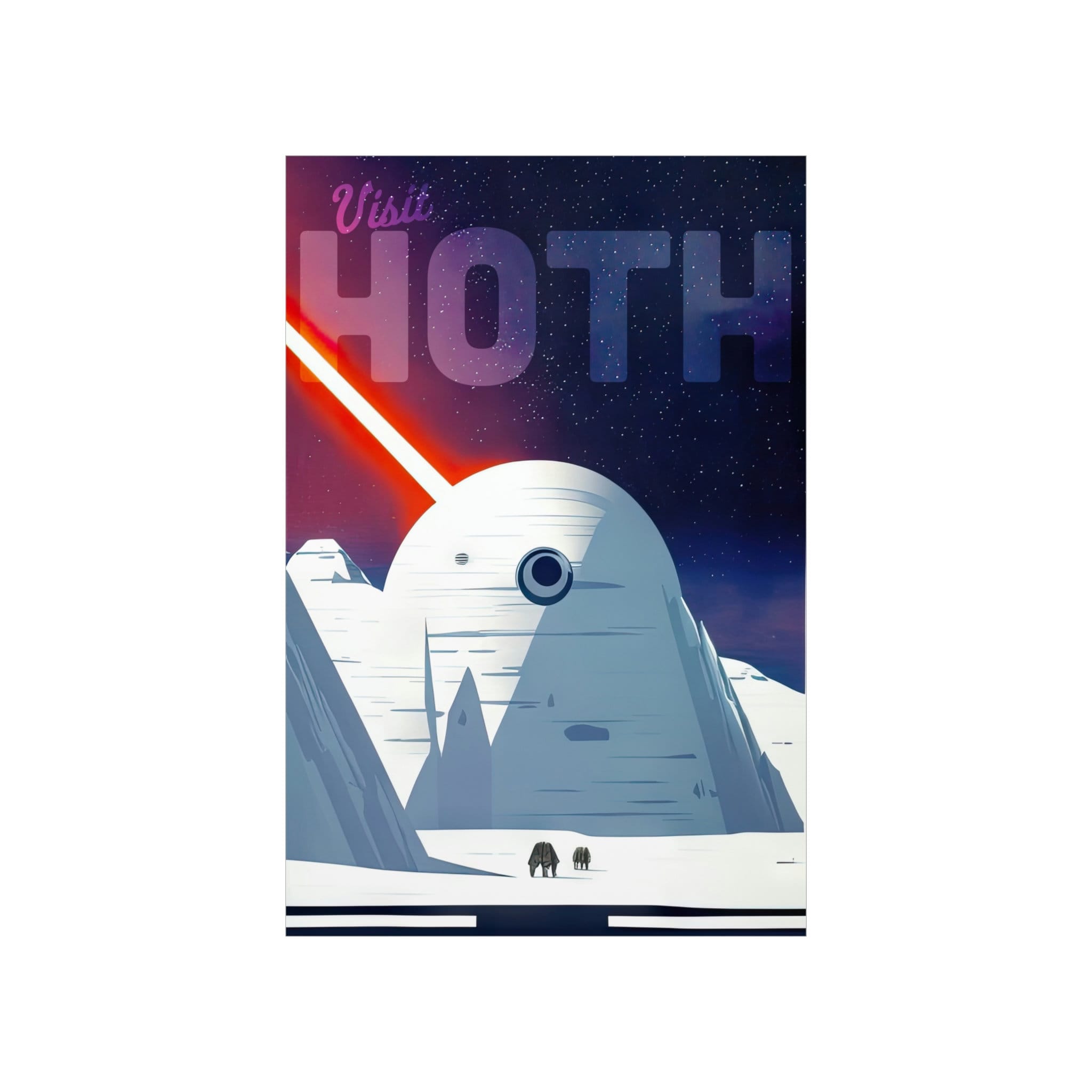 Visit Hoth Retro Star Wars Travel Poster Perfect for Star Wars Fans ...