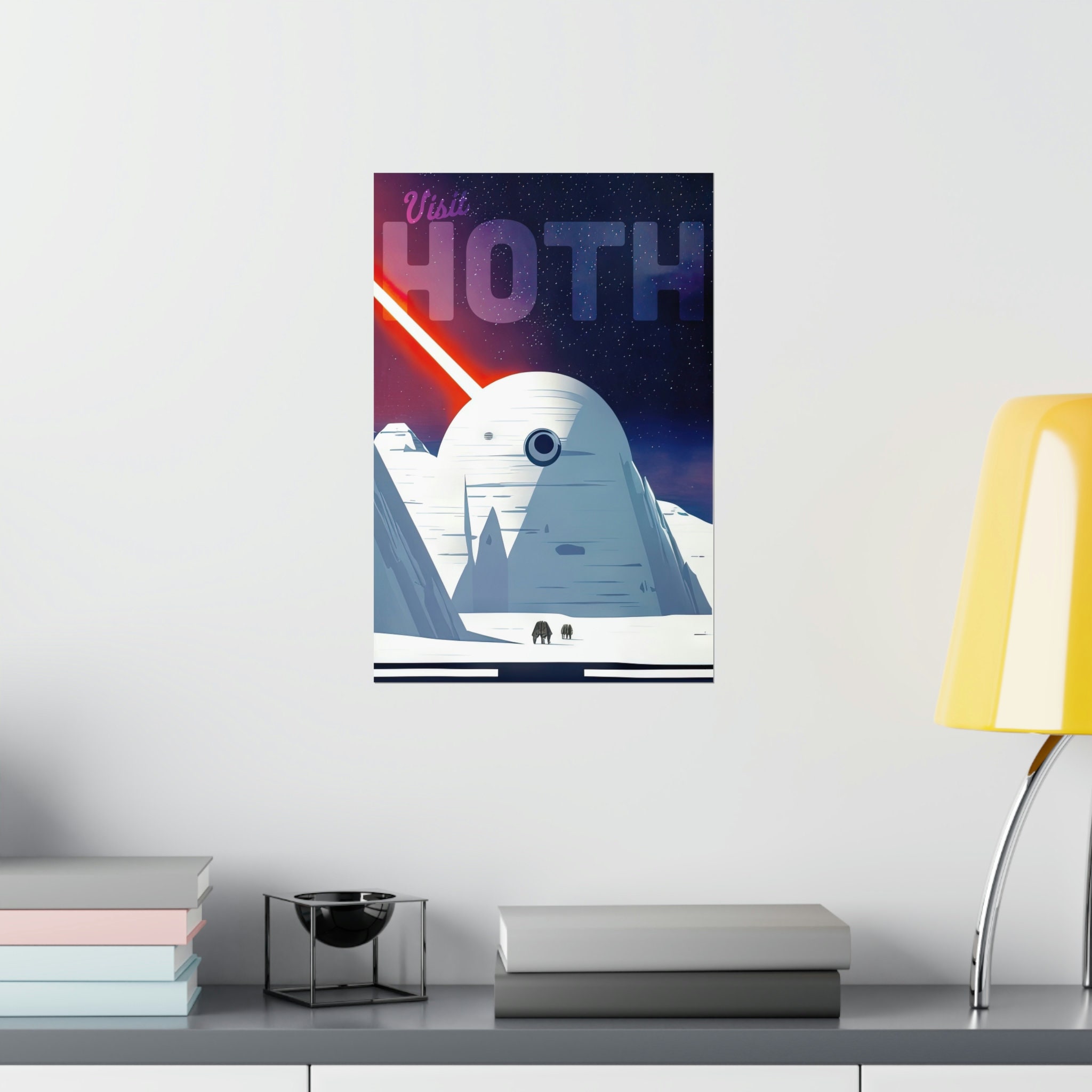 Visit Hoth Retro Star Wars Travel Poster Perfect for Star Wars Fans, Vintage Decor, and Space ...
