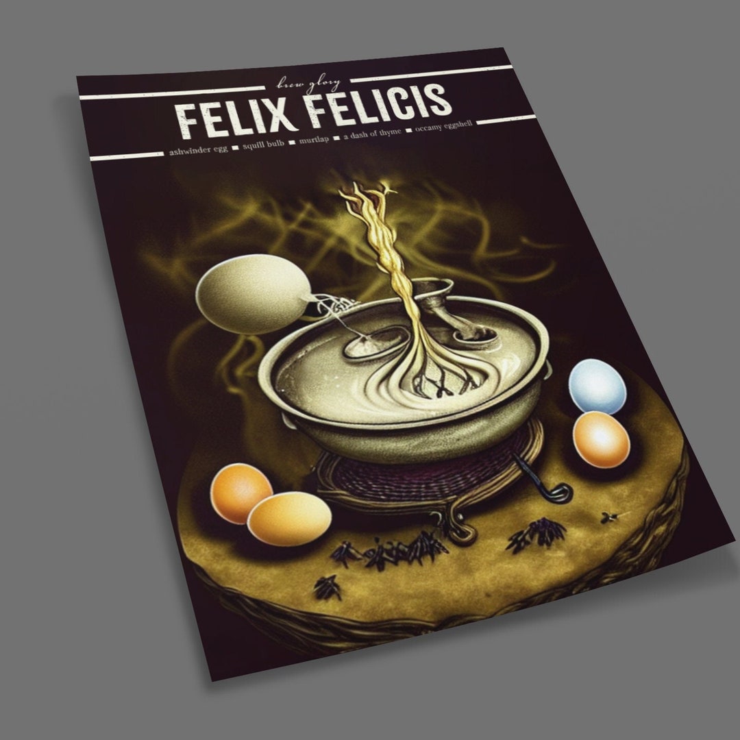 Felix Felicis Potion Poster Harry Potter Wall Art and Home Decor - Etsy