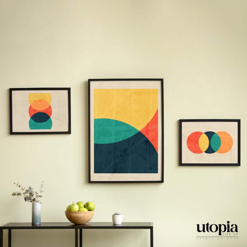 Abstract Geometric Wall Art - Etsy