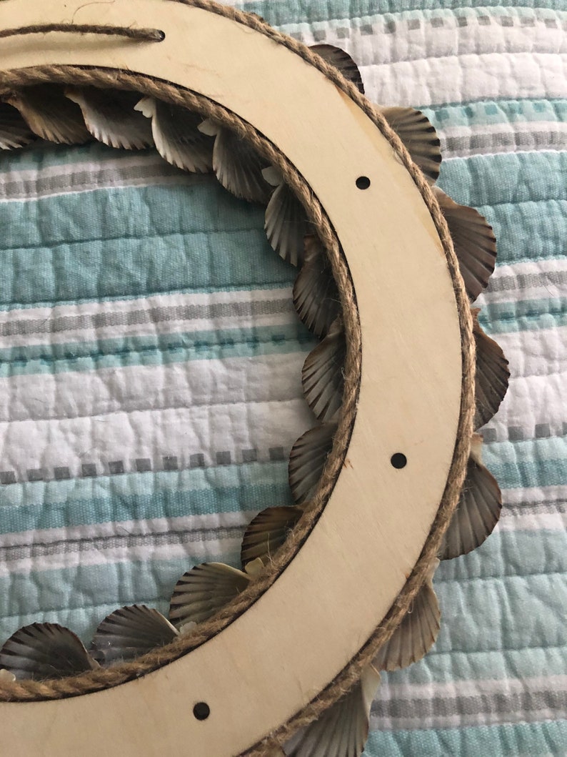 Double Row Scallop Shell Wreath 13 Coastal Wreath Beach - Etsy