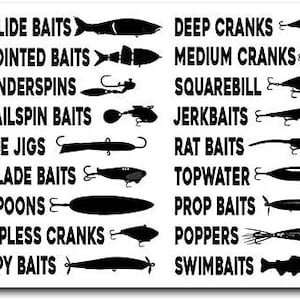 Fishing Tackle Box Labels - Tackle Decals / Stickers - Etsy