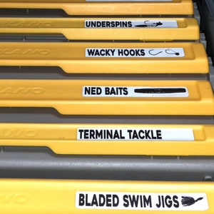Fishing Tackle Box Labels - Tackle Decals / Stickers - Etsy