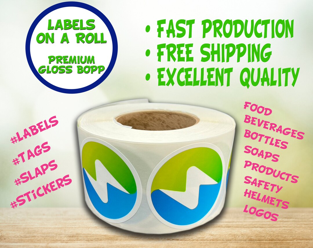 2" | 3" | 4" Glossy Weatherproof Circle Labels on BOPP - Upload Your ...