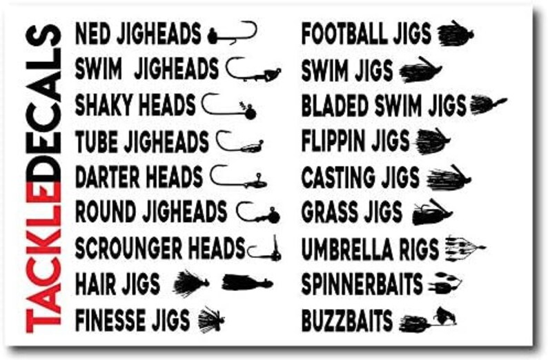 Fishing Tackle Box Labels - Tackle Decals / Stickers - Etsy