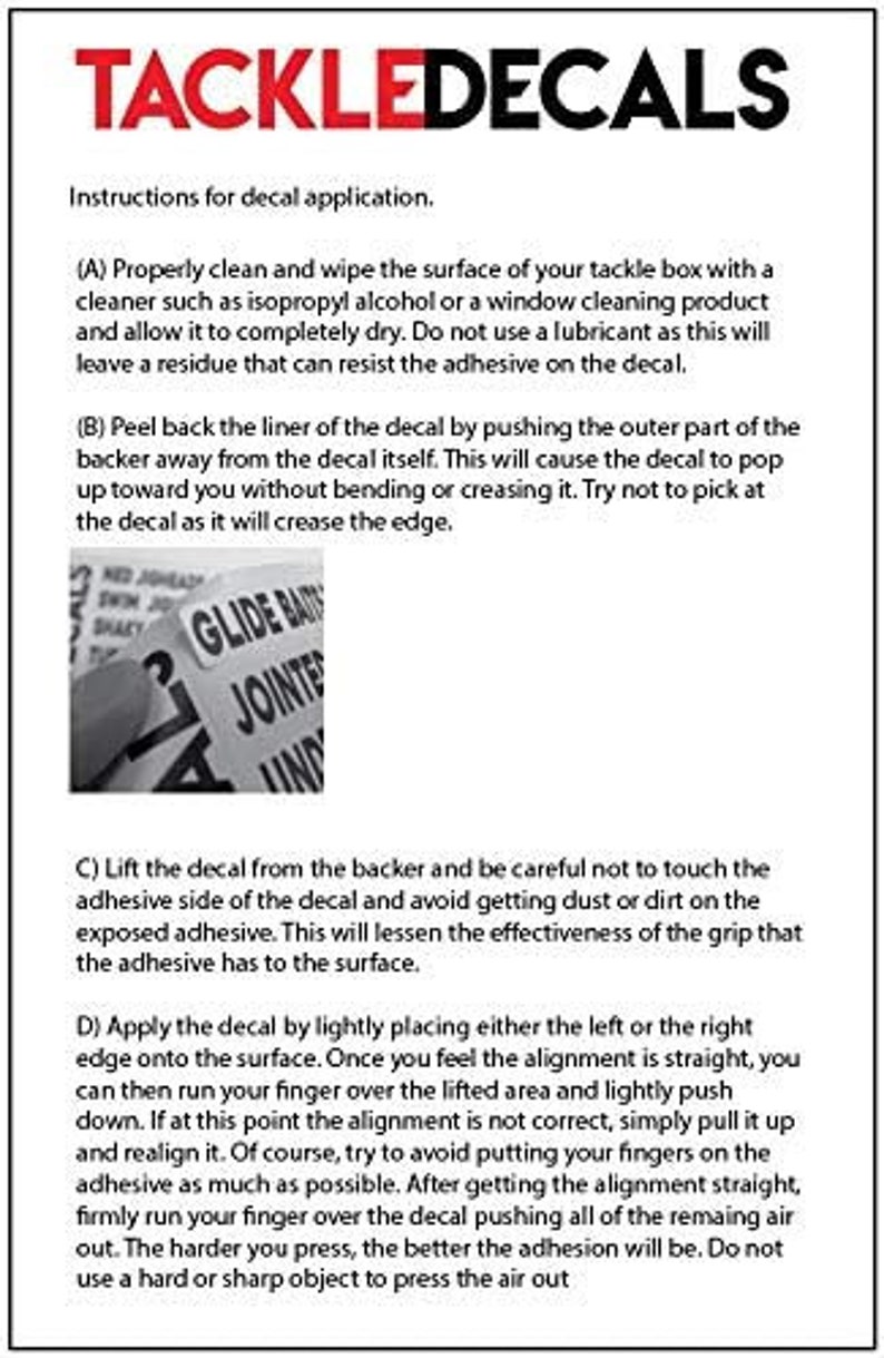 Fishing Tackle Box Labels - Tackle Decals / Stickers - Etsy