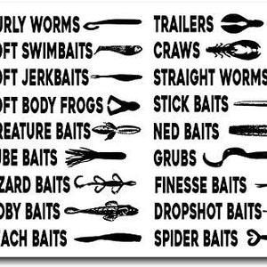 Fishing Tackle Box Labels - Tackle Decals / Stickers - Etsy