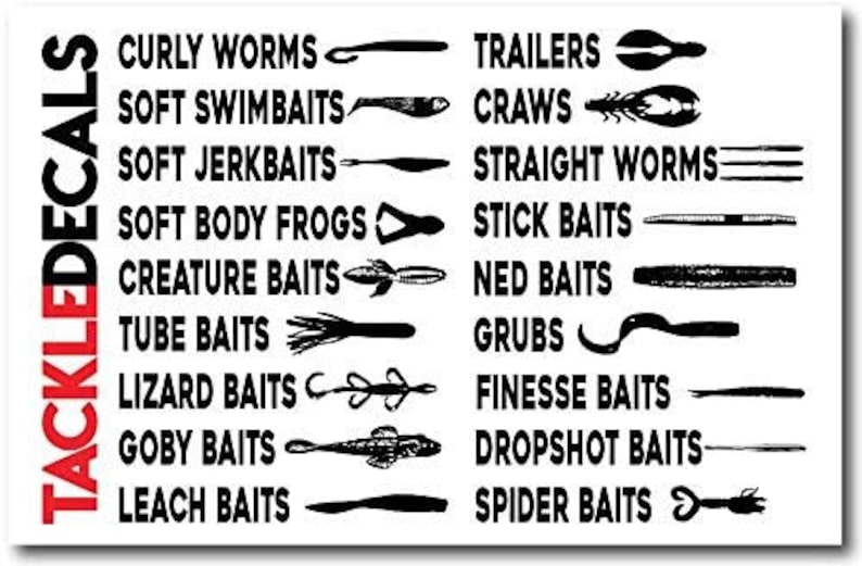 Fishing Tackle Box Labels - Tackle Decals / Stickers - Etsy