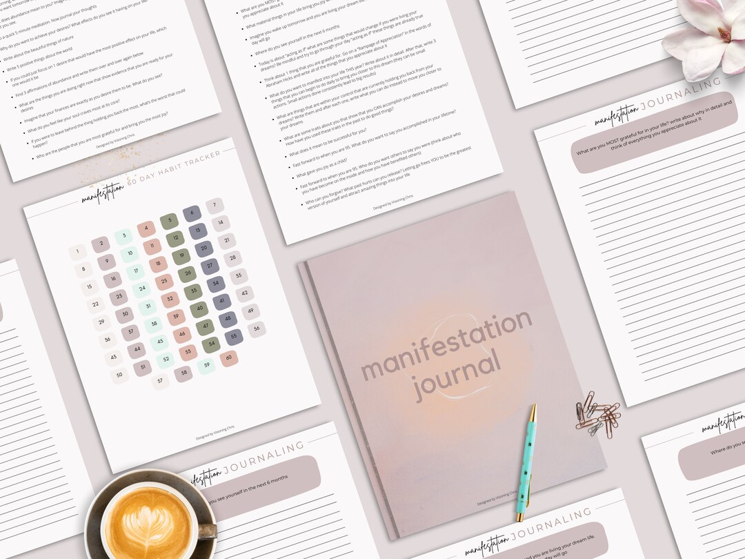 Daily Manifestation Journal Printable 60+ Prompts, Manifestation ...