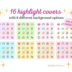 16 Cute Instagram Highlight Covers Doodle Story Icons for - Etsy