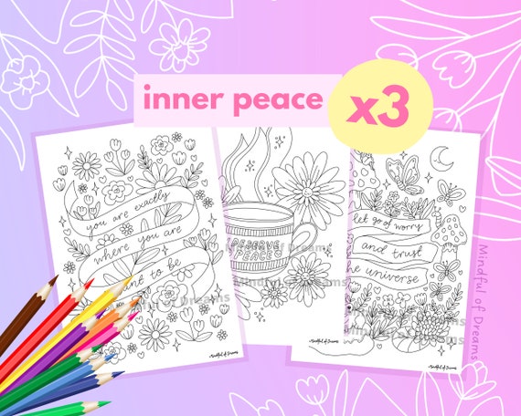Cute Peace Coloring Pages
