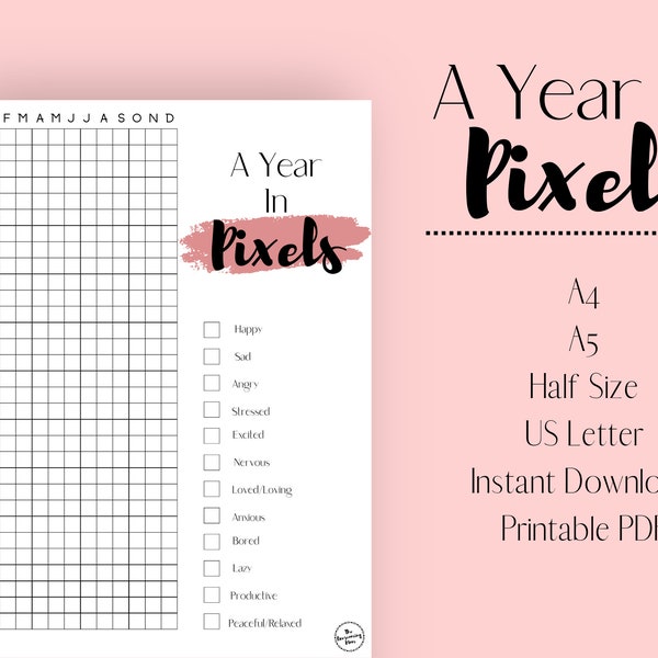 A Year in Pixels - Etsy