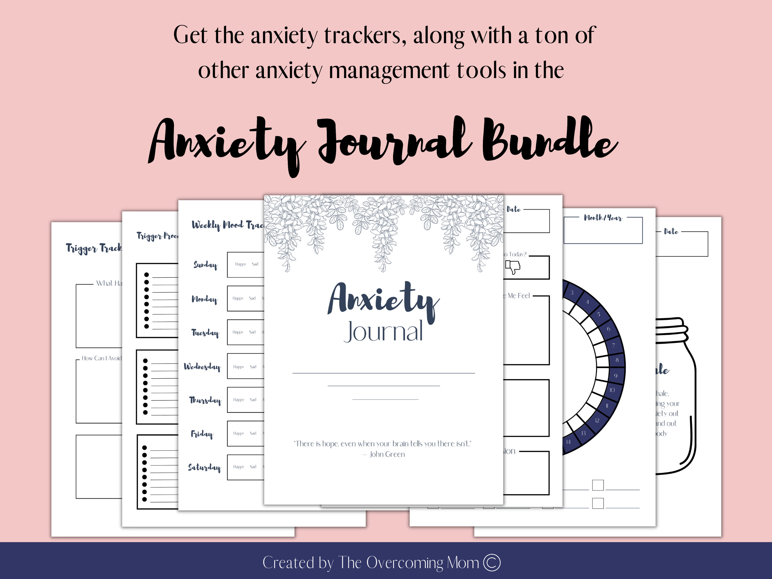 Anxiety Tracker, Printable Anxiety Log, Anxiety Log for Therapy ...