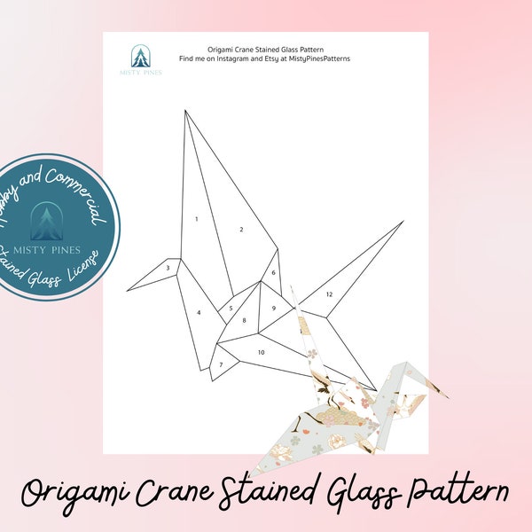 Origami Stained Glass Pattern - Etsy