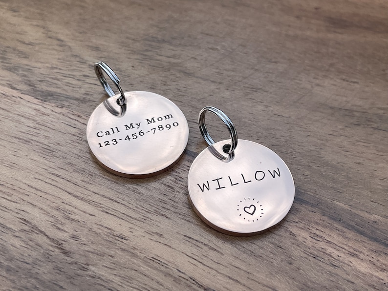 Custom Small Cat Tags Personalized Tag for Cats Cat Tag and - Etsy