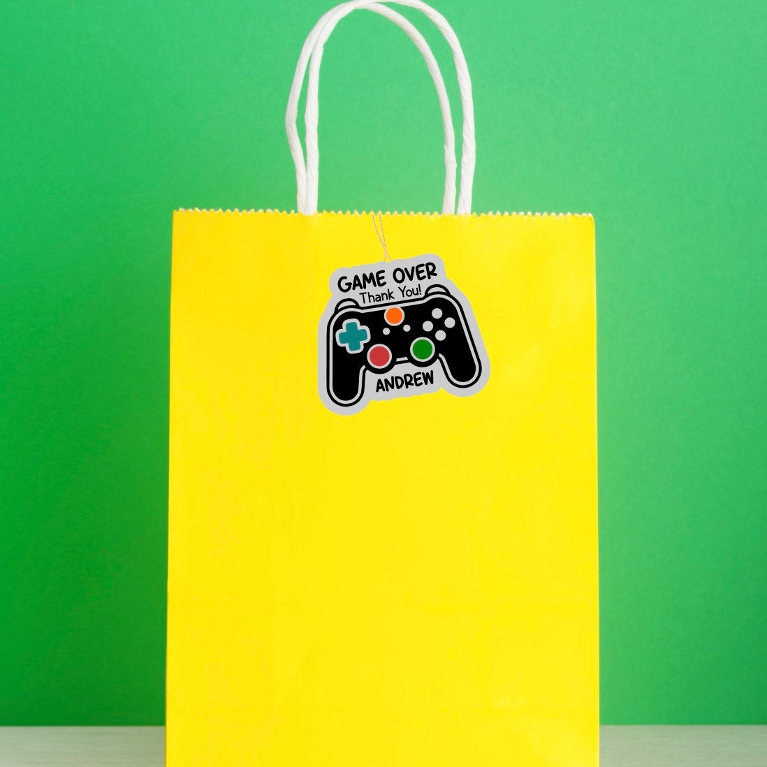 Personalized Gamer Thank You Tags Gaming Birthday Kids Thank You Favor ...