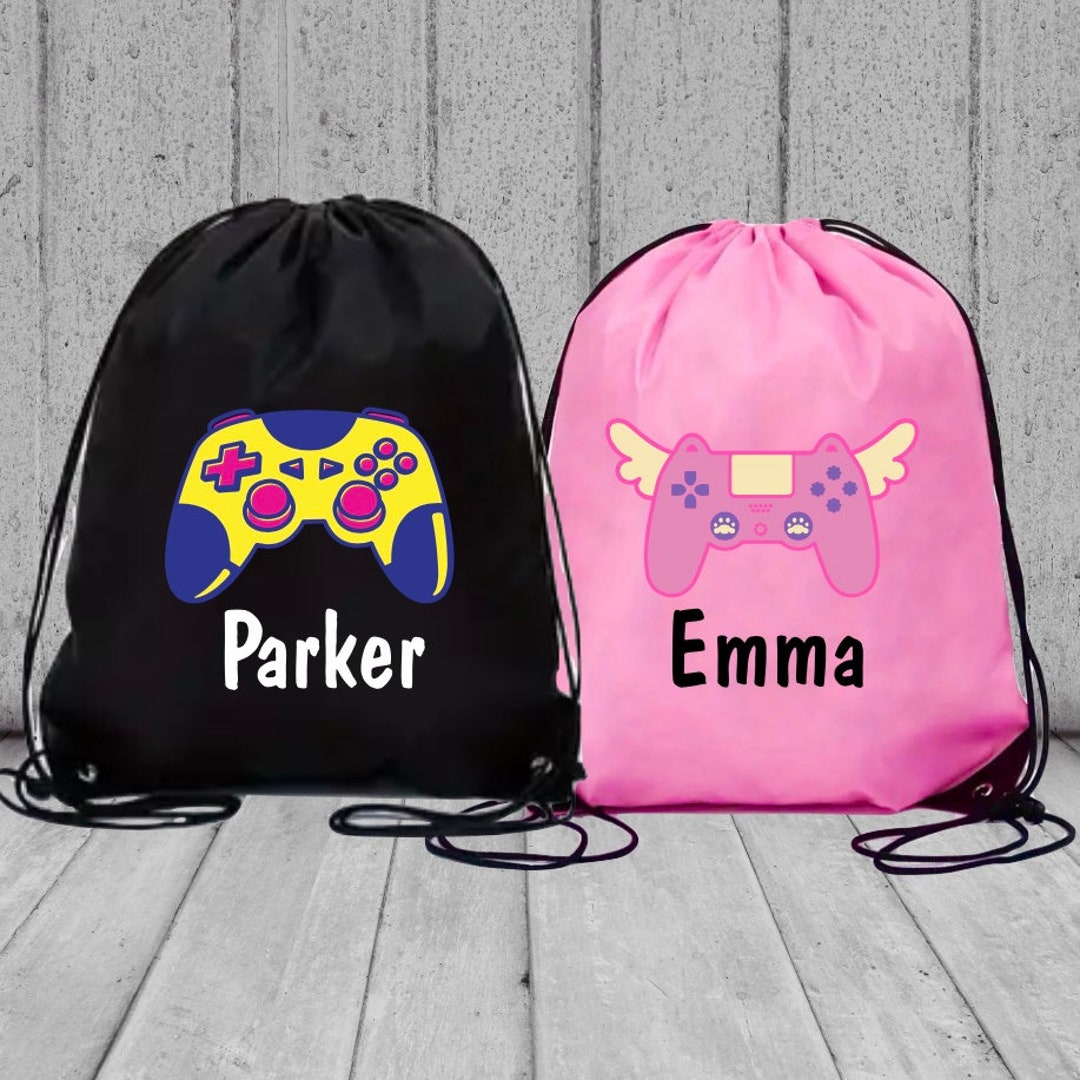 Personalized Gamer Bag Party Favor Kid Custom Gaming Favor Treat Bag ...