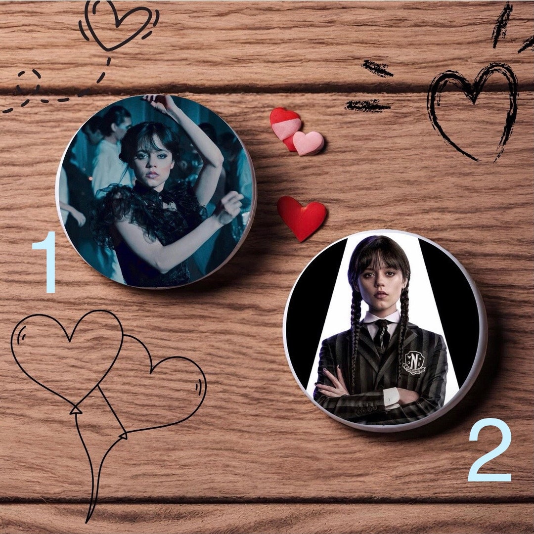 Wednesday Party Favors Birthday Wednesday Thank You Gifts Button Pin ...