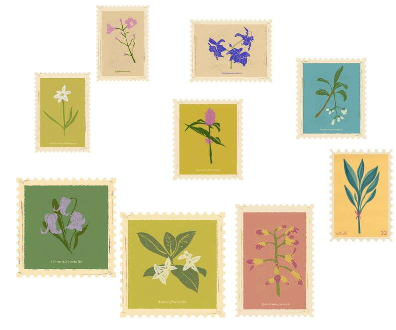 42 Plant Stamp SVG, Plant Stamp PNG, Stamp SVG Bundle, Postmark Svg ...