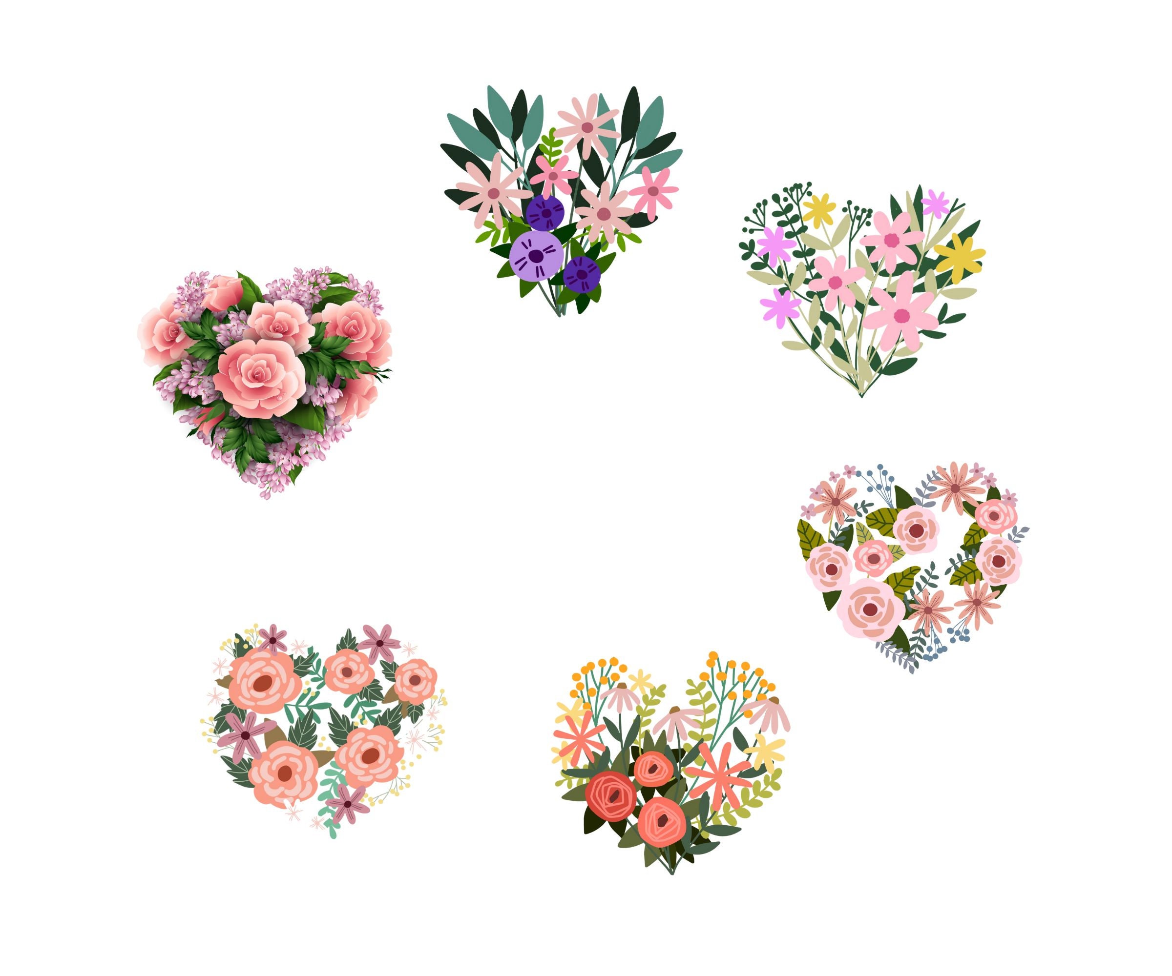 Heart Shape Svg Floral Heart Frame Clipart Heart Frame Svg - Etsy