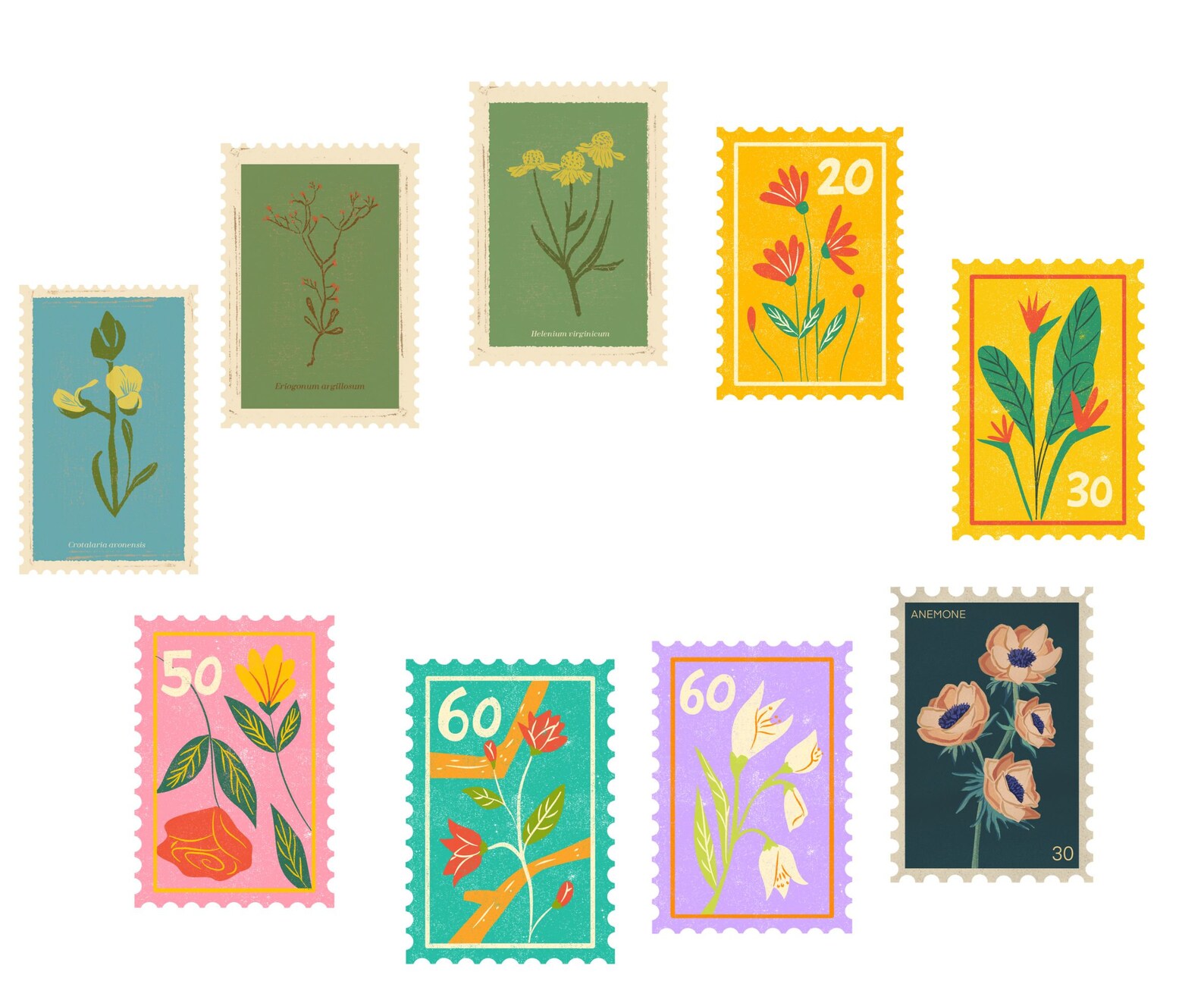 42 Plant Stamp SVG, Plant Stamp PNG, Stamp SVG Bundle, Postmark Svg ...