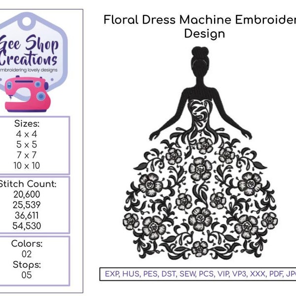 Dress Embroidery - Etsy