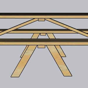 8 Foot Picnic Table DIY Building Plans - Etsy