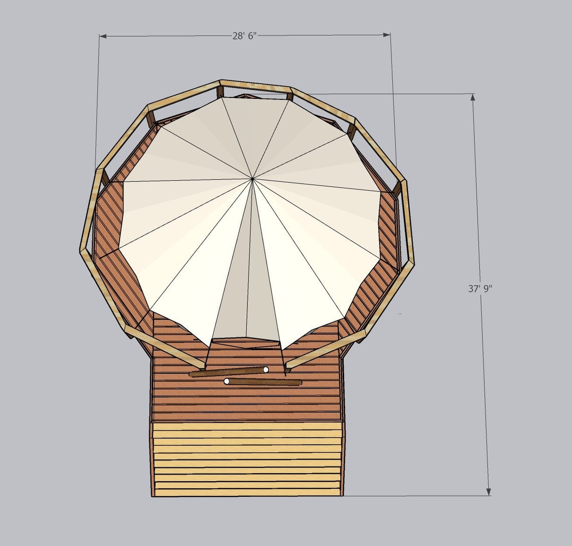 7M Polygon Bell Tent Design and Building Instructions - Etsy