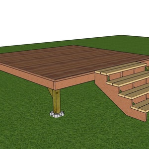 10x10 DIY Deck Plans With Tools, Materials and Cut List - Etsy