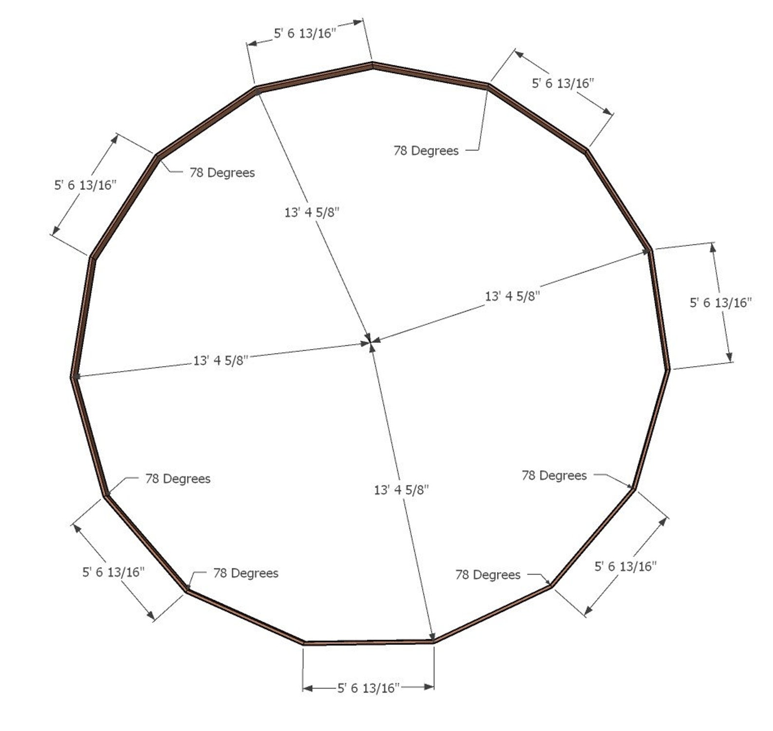 8M Geodesic Dome DIY Deck Building Instructions W Materials and Cut ...