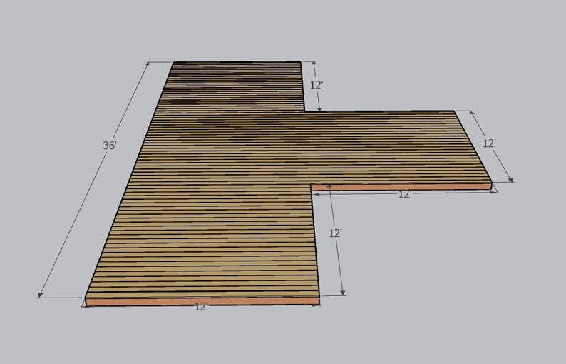 12x36 W 12x12 Extension Platform DIY Building Instructions - Etsy