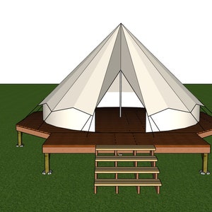 5m Bell Tent DIY Platform With Materials List and Building Instructions ...